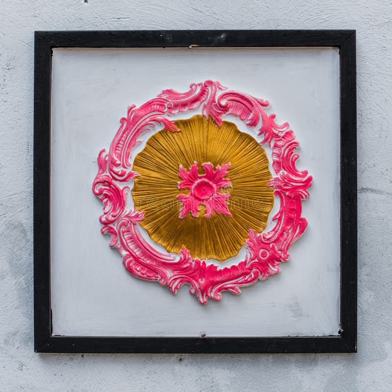 Modern Art Painting in Frame Hanging on the White Wall Editorial Photo ...