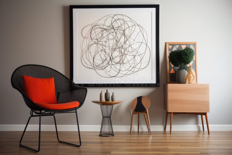 Minimalist Art Piece Featuring a Simple Geometric Shape in Primary ...