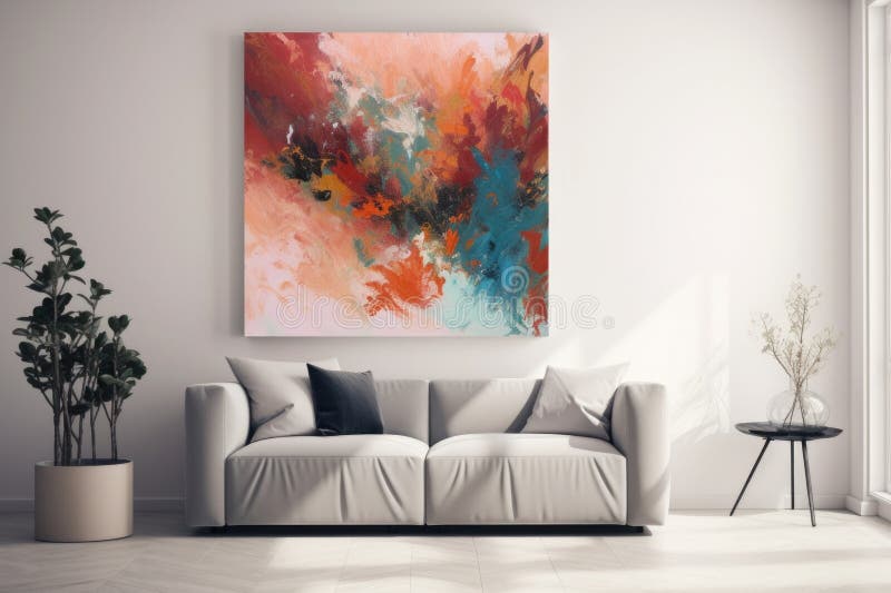 Minimalist Art Piece Featuring a Simple Geometric Shape in Primary ...