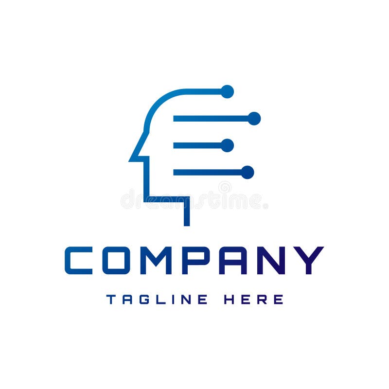 Modern Artificial Intelligence Logo Design Stock Vector - Illustration ...