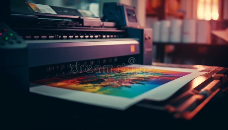 Modern Artist Studio Equipment, Computer, Creativity, Colors Generated ...