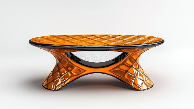 Modern Artistic Coffee Table with Unique Orange Design Stock ...
