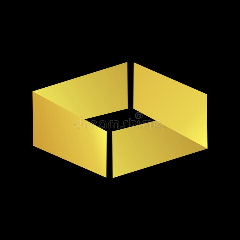 Box gold logo stock vector. Illustration of icon, branding - 234801985