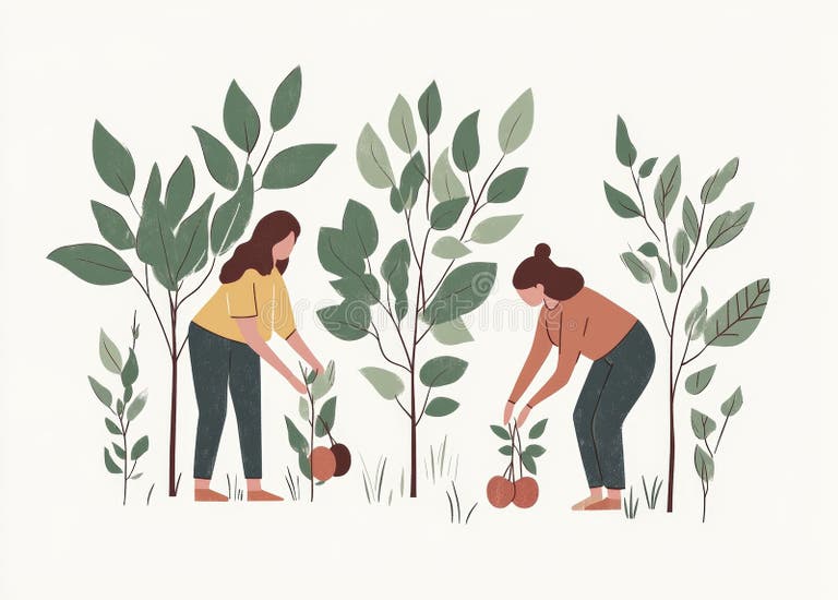 Modern Artwork Depicting the Abstract Concept of Erosion Control. Stock ...