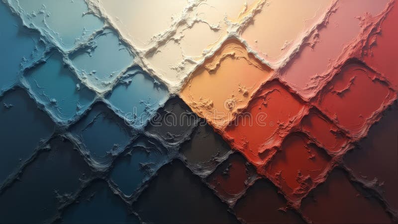 Modern Artwork with Emphasis on Rectanular and Square 3D Shape Stock ...