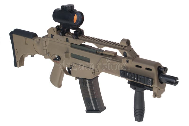 Modern assault rifle stock photo. Image of machine, special - 112435698