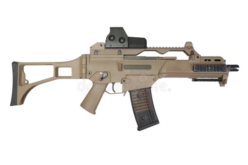 Modern assault rifle stock photo. Image of combat, black - 112435688