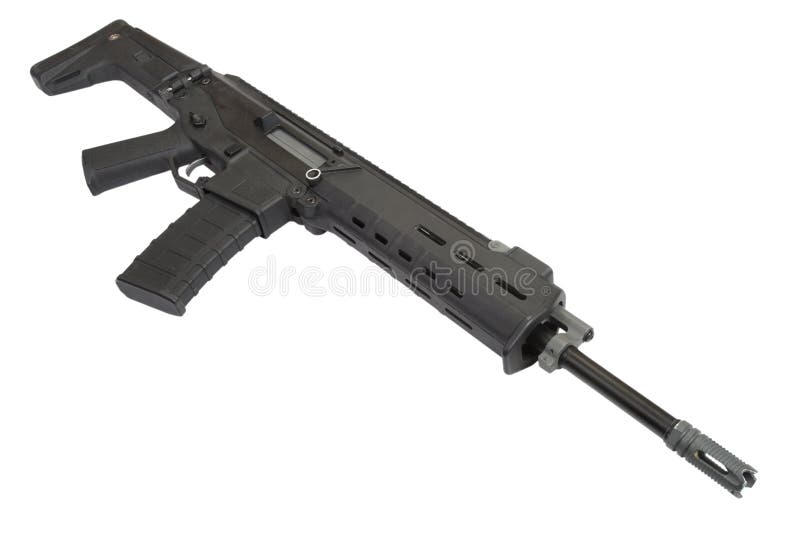Modern assault rifle stock photo. Image of combat, black - 112435688