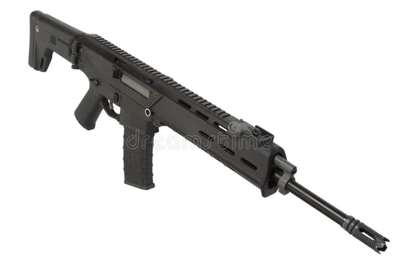 Modern assault rifle stock photo. Image of armament - 112435692
