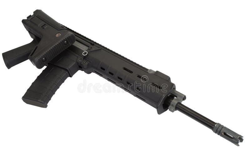 Modern assault rifle stock photo. Image of personal - 135755996