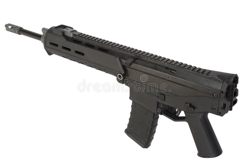 Modern assault rifle stock photo. Image of personal - 135756482
