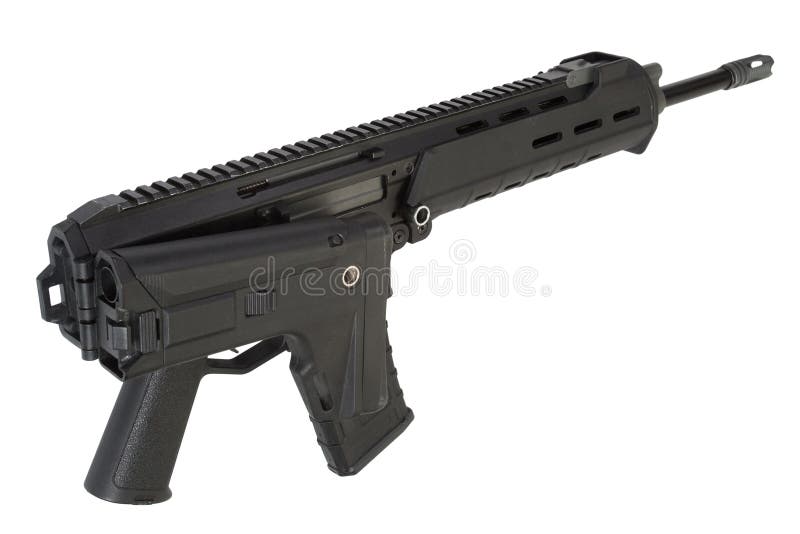 Modern Assault Rifle with Scope Stock Image - Image of combat, sight ...