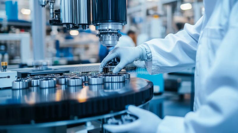 Modern Assembly Line in Manufacturing Plant with Advanced Technology ...