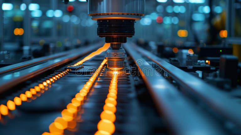 Modern Assembly Line Showcasing Streamlined Manufacturing Process Stock ...