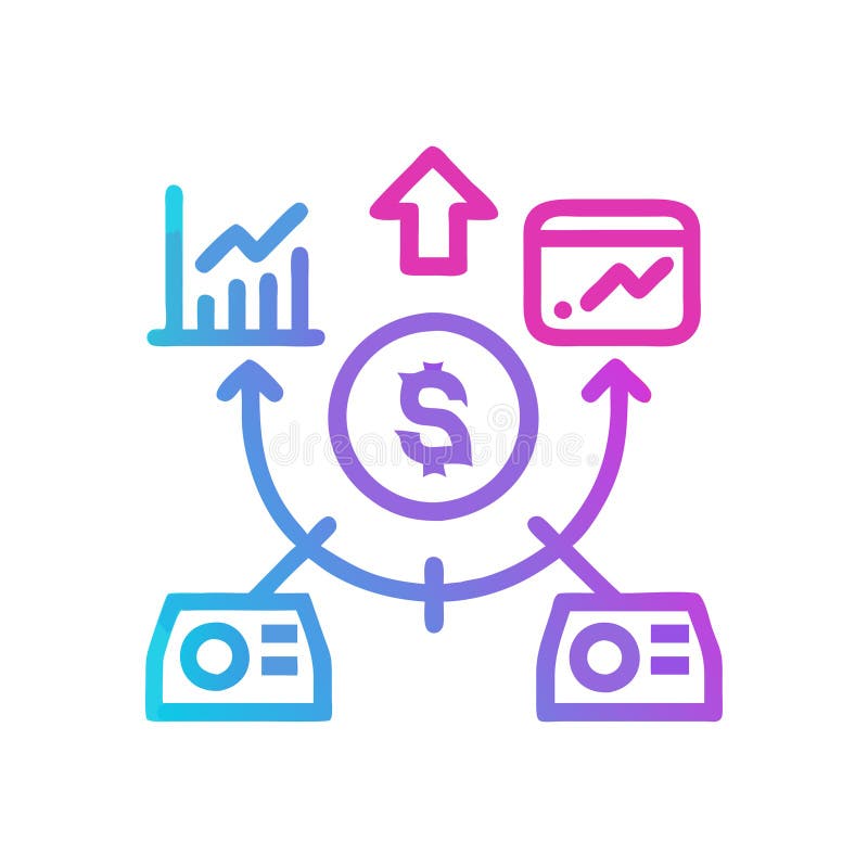 Modern Asset Allocation Strategy Icon Stock Vector - Illustration of ...