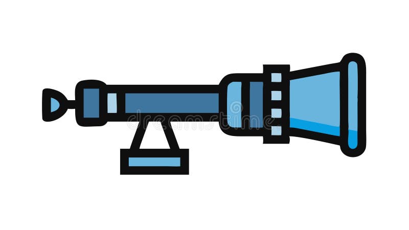 Modern Astronomical Telescope, Space Observation, Vector Design ...