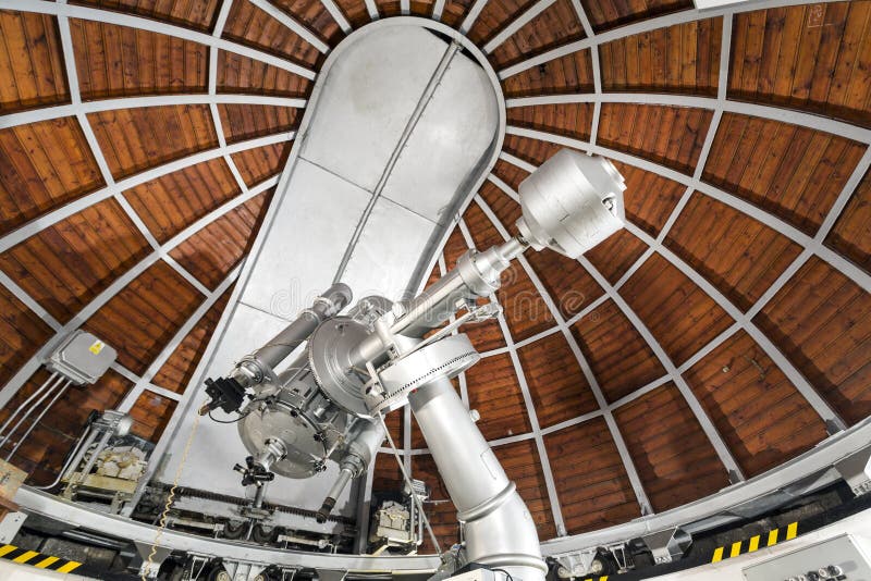 Modern Astronomy Telescope in an Astronomical Observatory. Stock Image ...