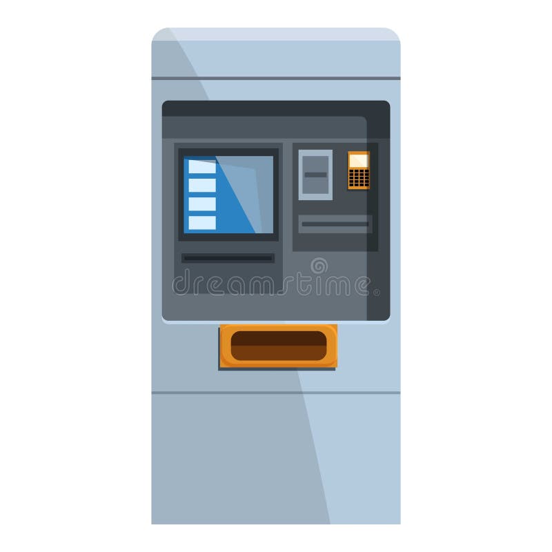 Modern Atm Machine Displaying Operating System Interface Stock ...