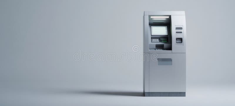 The Modern ATM Machine Standing Solitary in a Minimalist Environment ...
