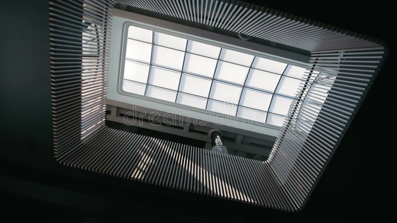 Modern Atrium Ceiling View. the View of a Modern Atrium Ceiling with ...