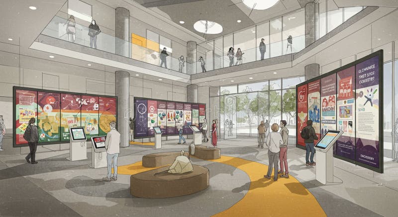 Large Circular Interactive Digital Display Stock Illustrations – 91 ...