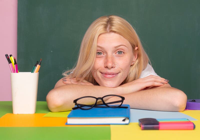 Modern Attractive Teacher Face. Portrait of Smart Young Teacher with ...