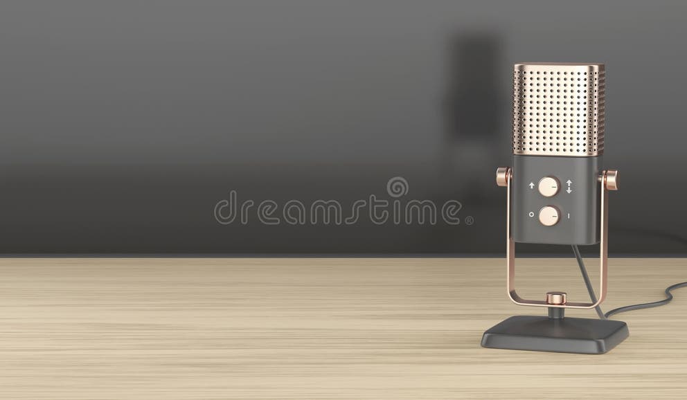 Modern audio microphone stock illustration. Illustration of equipment ...