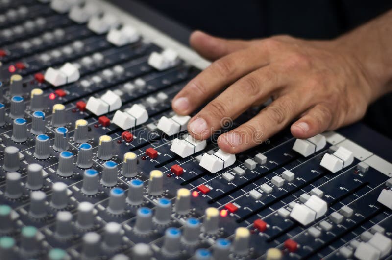 Modern audio mix pult stock image. Image of audio, stage - 14182719