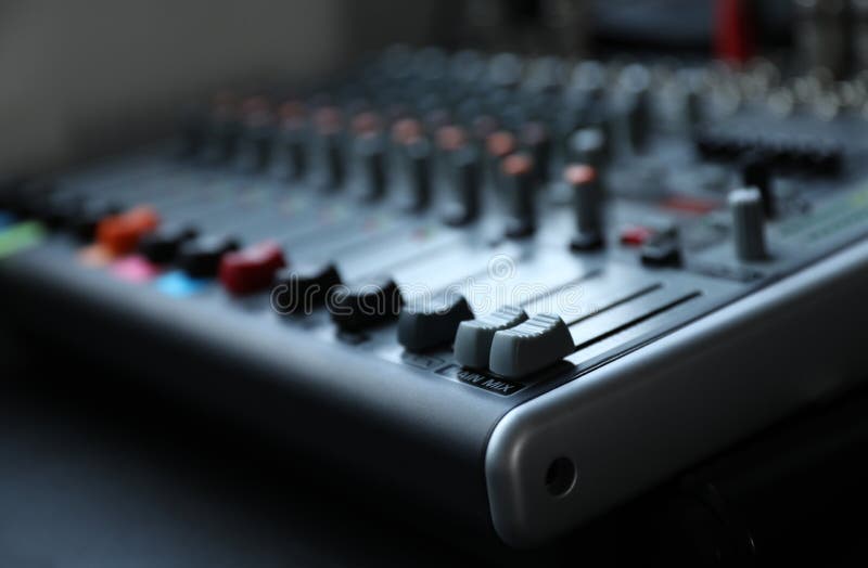Modern Audio Mixing Console. Music Equipment Stock Photo - Image of ...
