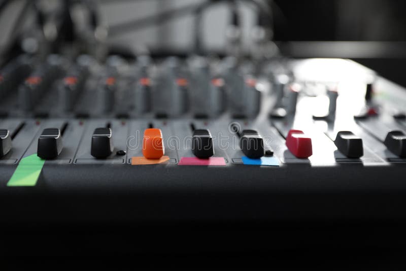 Modern Audio Mixing Console. Music Equipment Stock Photo - Image of ...