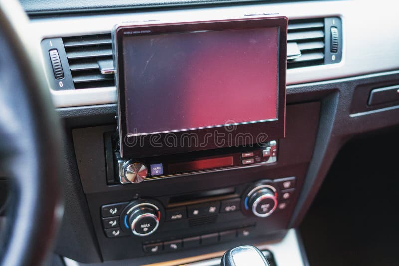 Modern car audio system stock photo. Image of shallow - 3105890