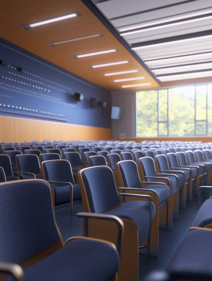 Modern Auditorium Empty of People Stock Photo - Image of seating, carpet: 385736124