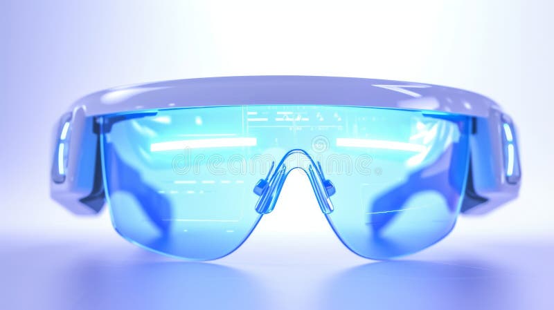 Modern Augmented Reality Headset with Holographic Display Stock Photo ...