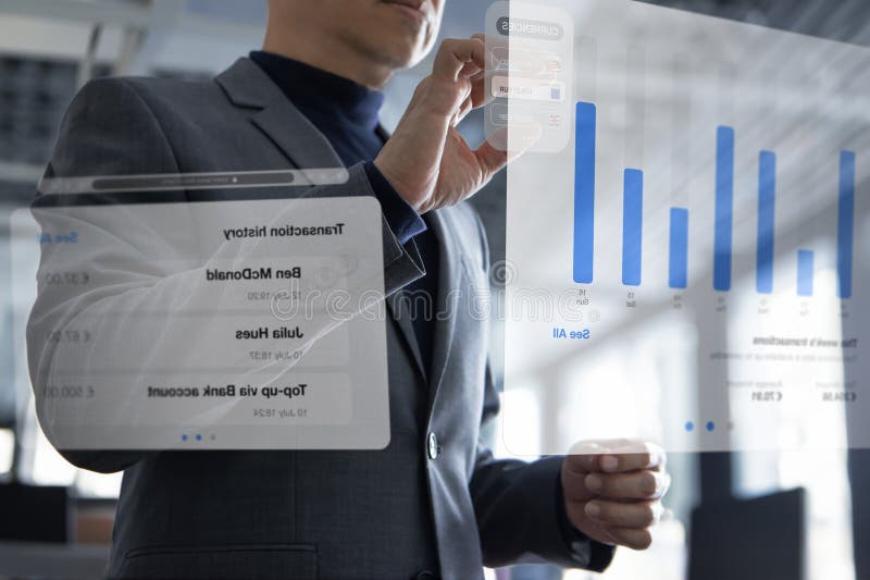 Modern Augmented Reality Technology with Business Information Stock ...