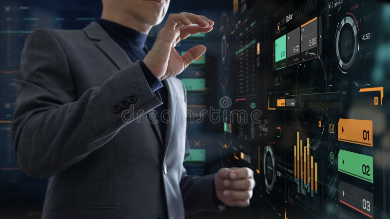 Modern Augmented Reality Technology with Business Information Stock ...