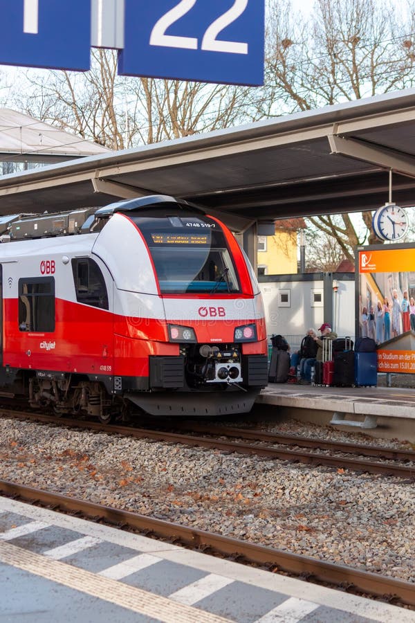 A Modern Austrian Train Seen in Lindau, Germany Editorial Image - Image ...