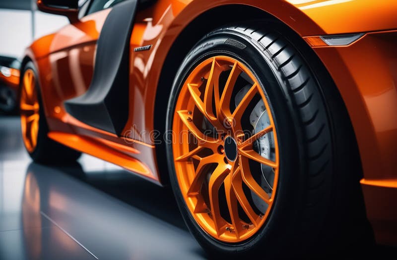 Modern Auto Repair Shop with a Car Stock Illustration - Illustration of ...