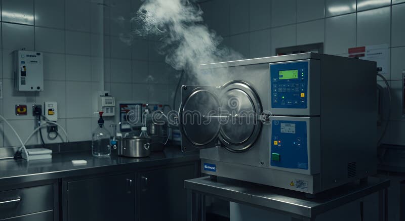 Steam Sterilization Process in a Modern Laboratory: High-Tech Autoclave ...