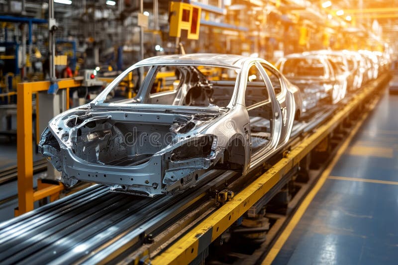 Efficient Modern Car Assembly Line Stock Illustrations – 350 Efficient ...
