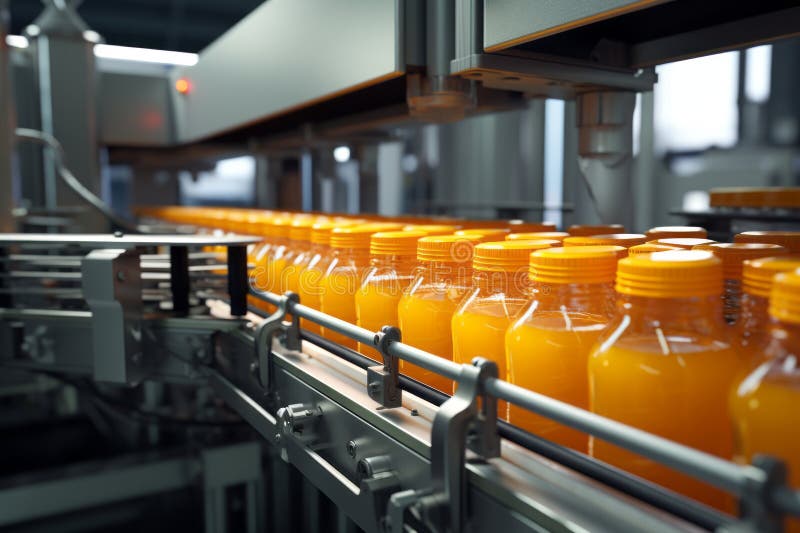 A Modern, Automated Factory Assembly Line, Showcasing the Precise ...