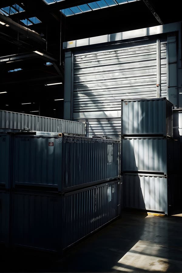 Modern Automated High Rise Warehouse with Metal Racks Stock ...