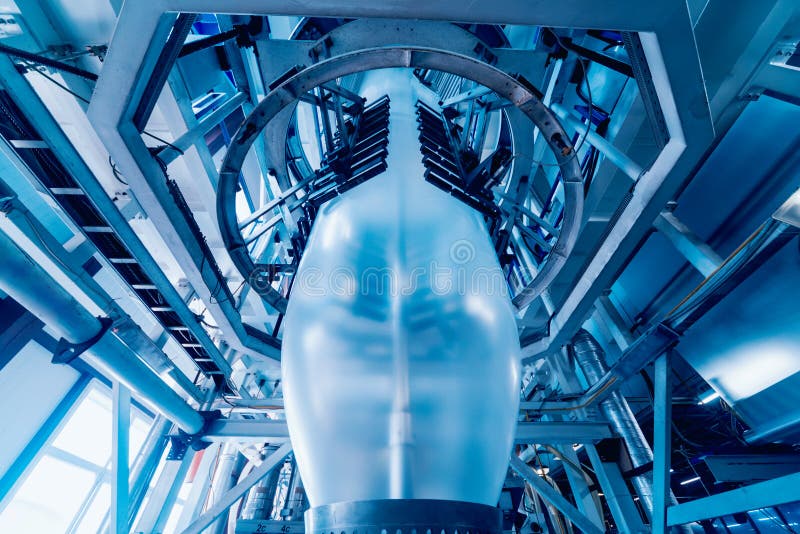 Modern Automated Production Line in Factory. Plastic Bag Manufacturing ...