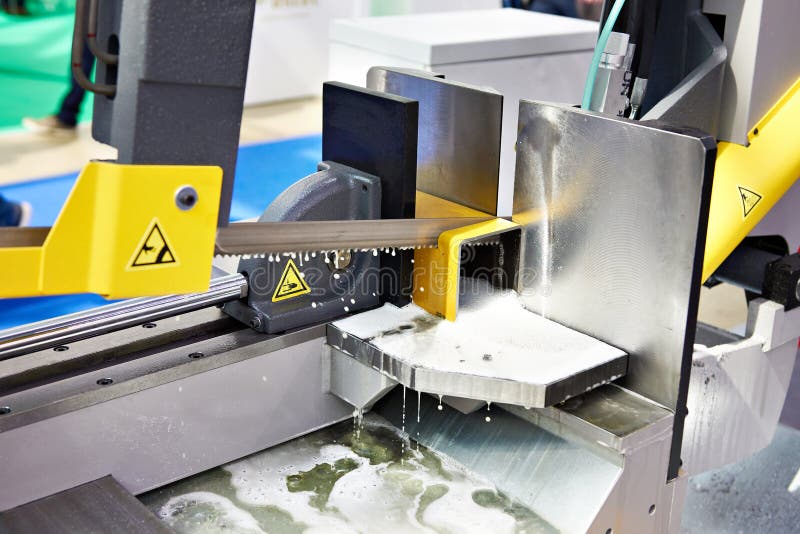 Automatic band saw machine stock photo. Image of precision - 118442262