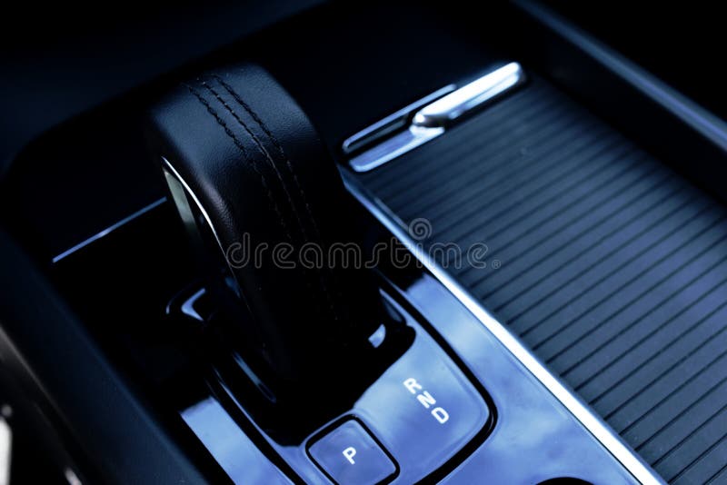 Modern Automatic Gear Stick of a Luxury Car Stock Image - Image of ...