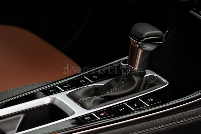 Modern automatic gearbox stock image. Image of handle - 234185023