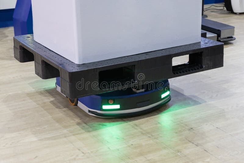 Modern Automatic Lifting and Moving Robots Stock Image - Image of ...