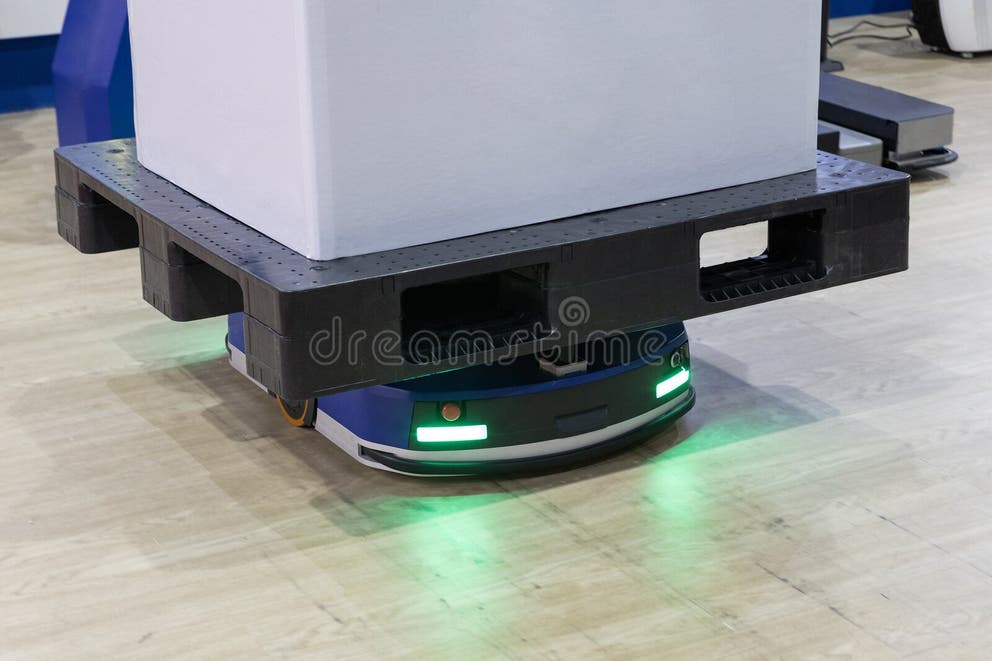 Modern Automatic Lifting and Moving Robots Stock Image - Image of ...