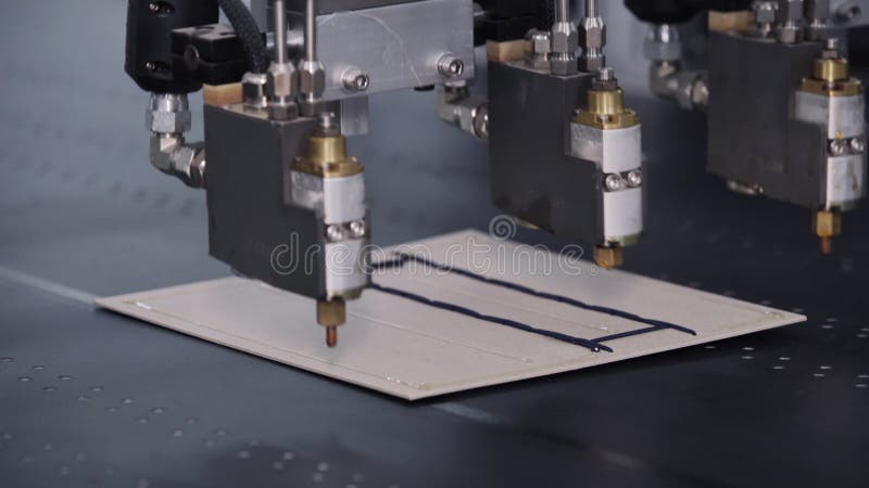 Modern Automatic Machine Line of Cardboard Box. Offset Printing Machine ...