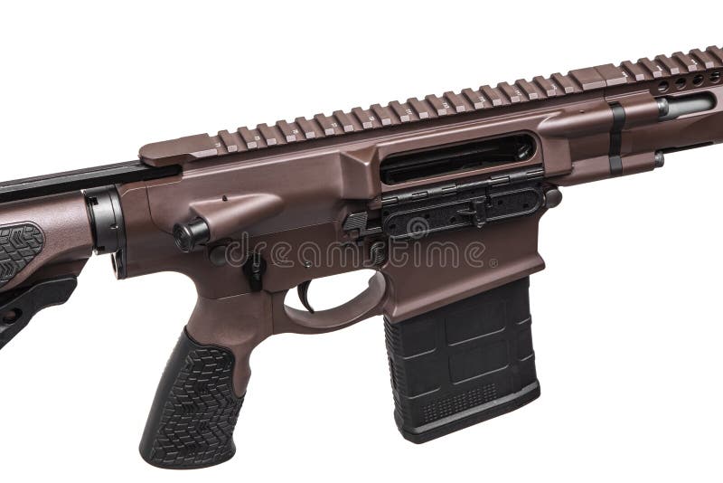 Modern Automatic Rifle Isolated on White. Weapons for Police, Special ...