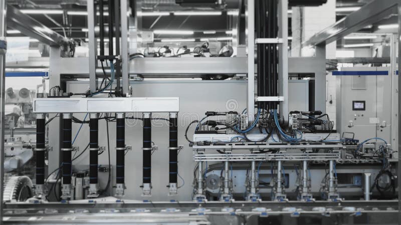 A Modern Automatic Robot Packer at a Confectionery Factory. Stock ...